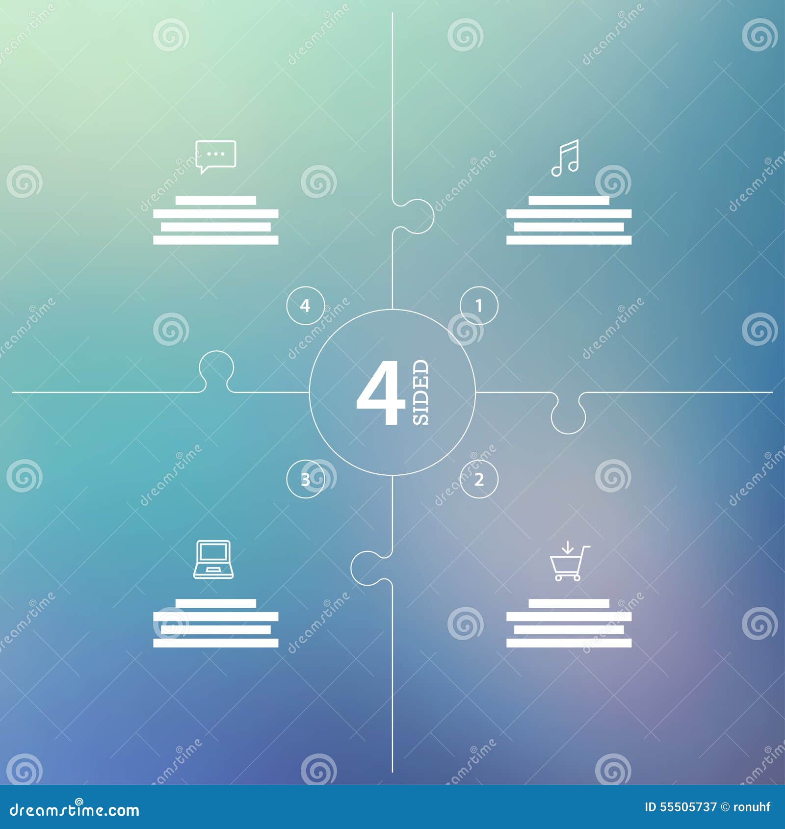 Numbered Line Puzzle Presentation Infographic Chart with Explanatory ...