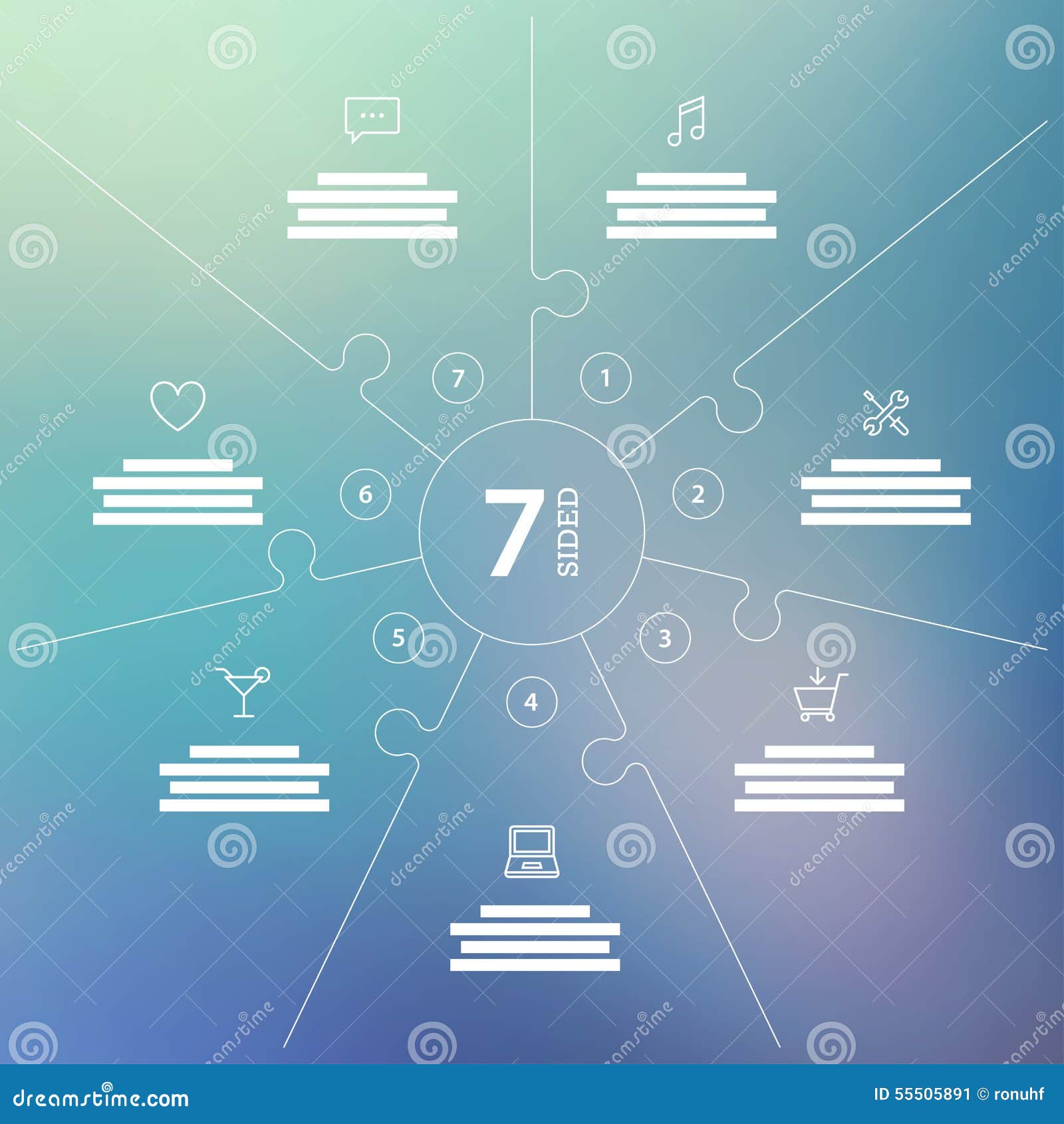 Numbered Line Puzzle Presentation Infographic Chart with Explanatory ...