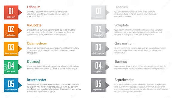 Numbered list design stock vector. Illustration of editable - 91402718