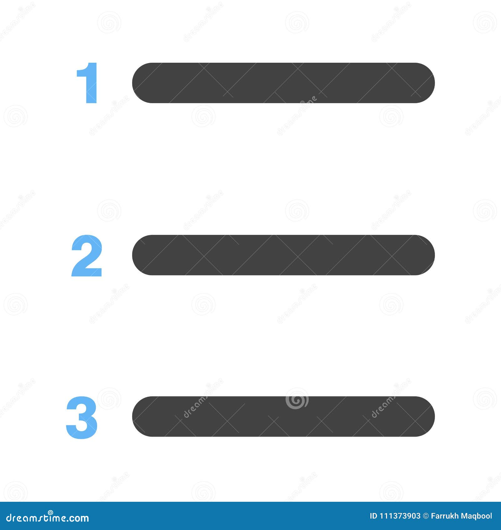 Numbered list icon stock vector. Illustration of note - 111373903