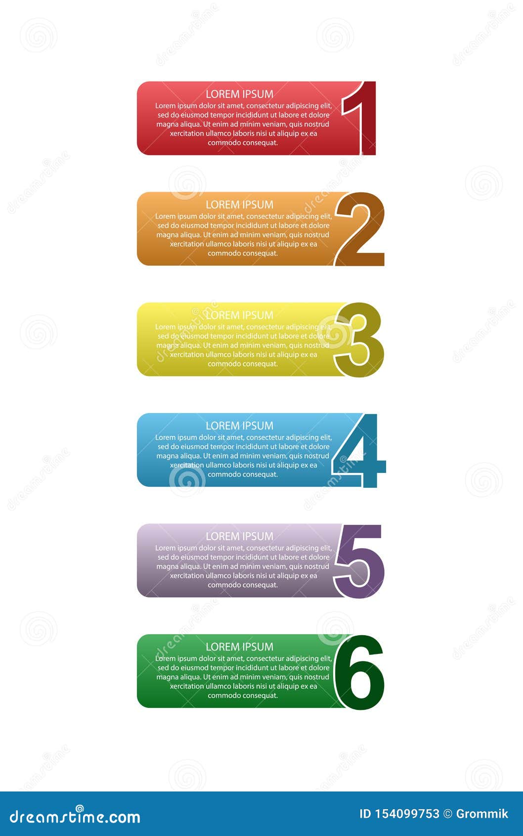 Numbered List with Numbers and Space for Text Stock Vector ...