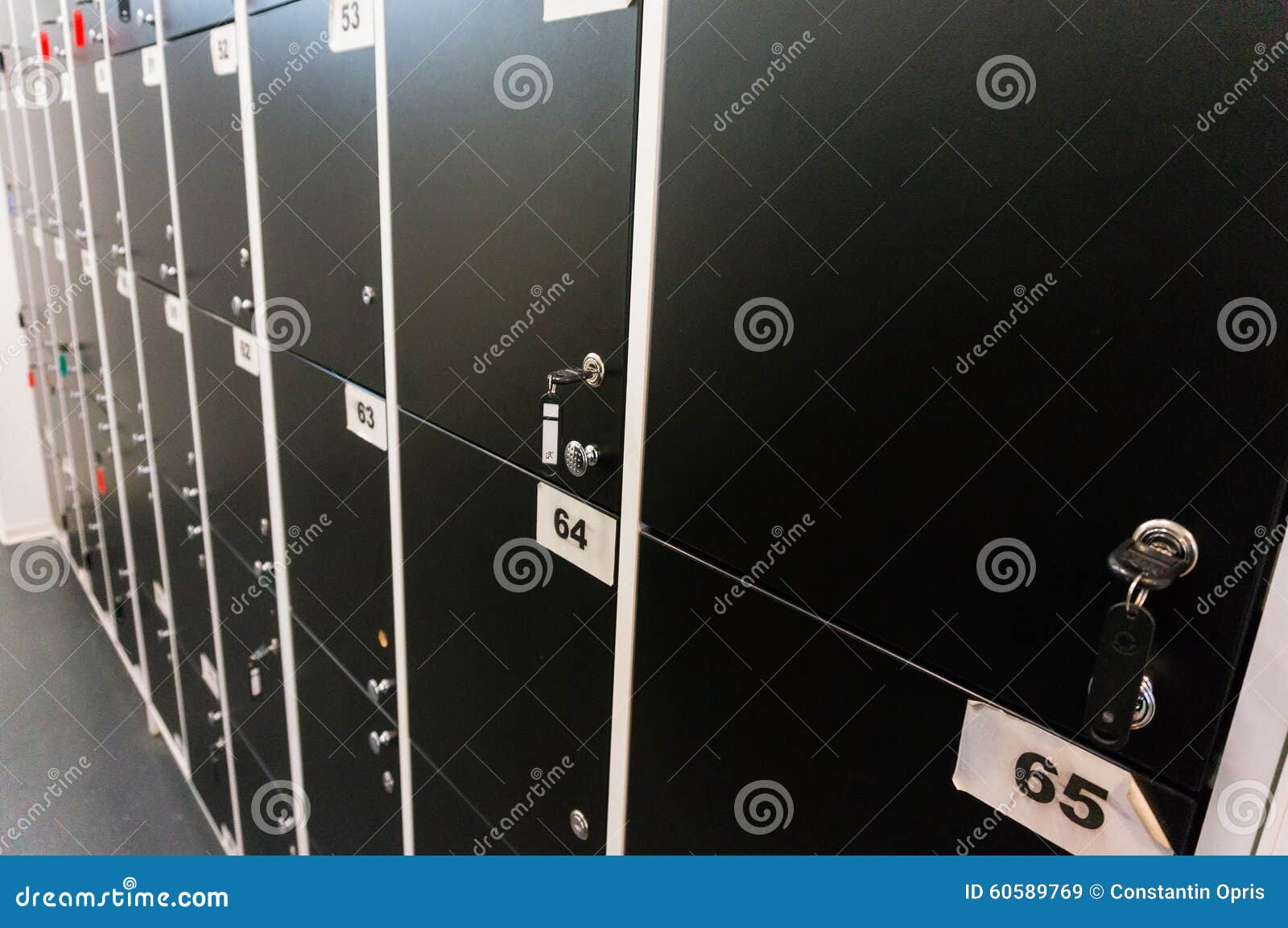 Numbered lockers stock image. Image of storage, number - 60589769