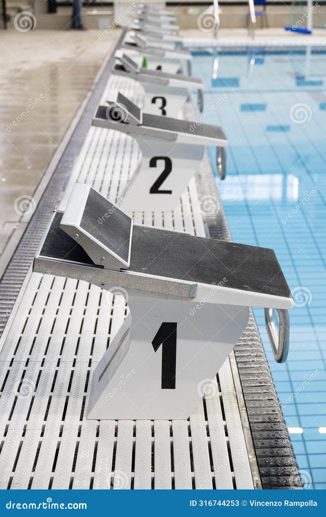 Numbered Platform for Diving Stock Image - Image of business, bridge ...