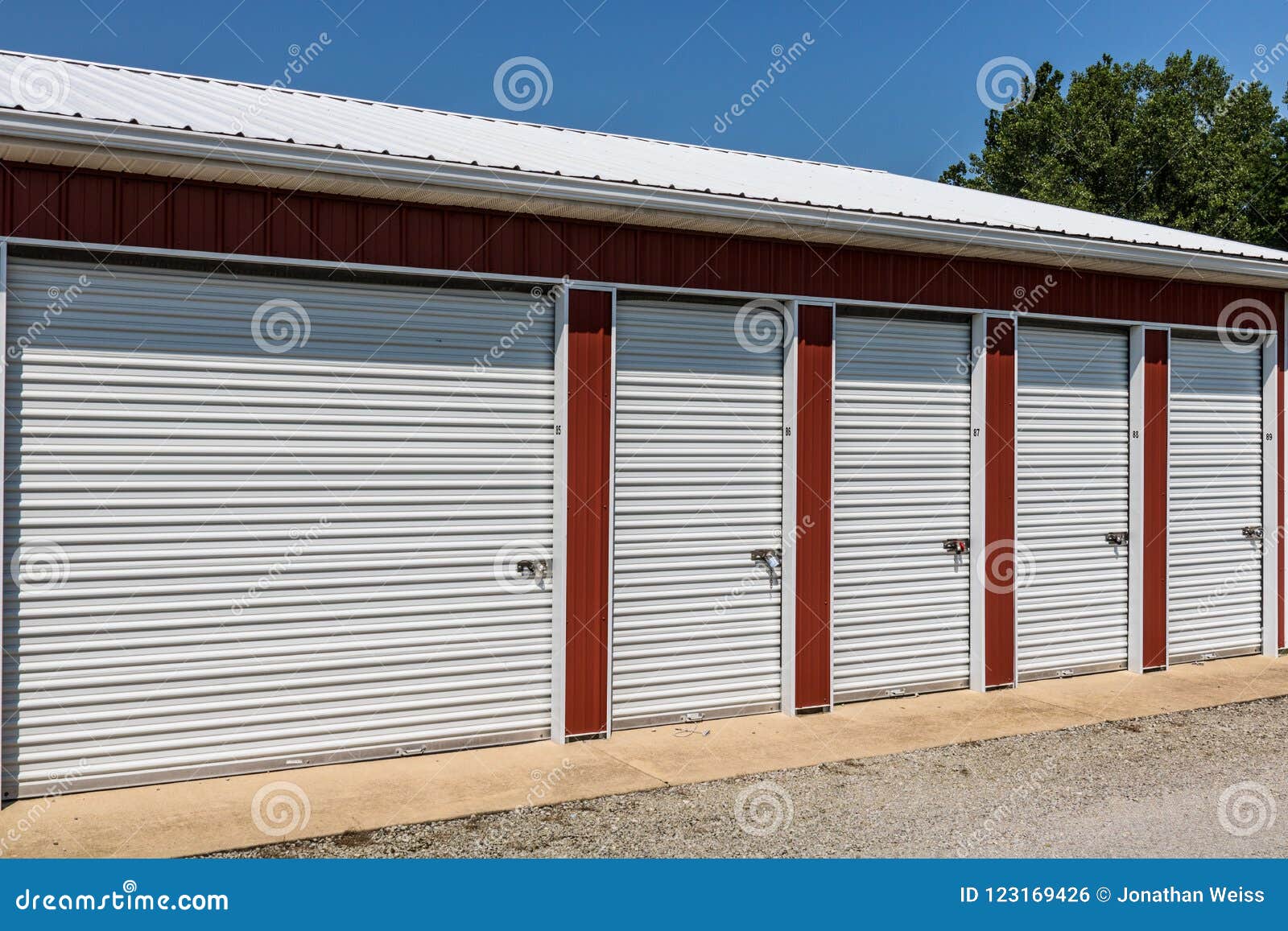 Numbered Self Storage and Mini Storage Garage Units Stock Photo - Image ...