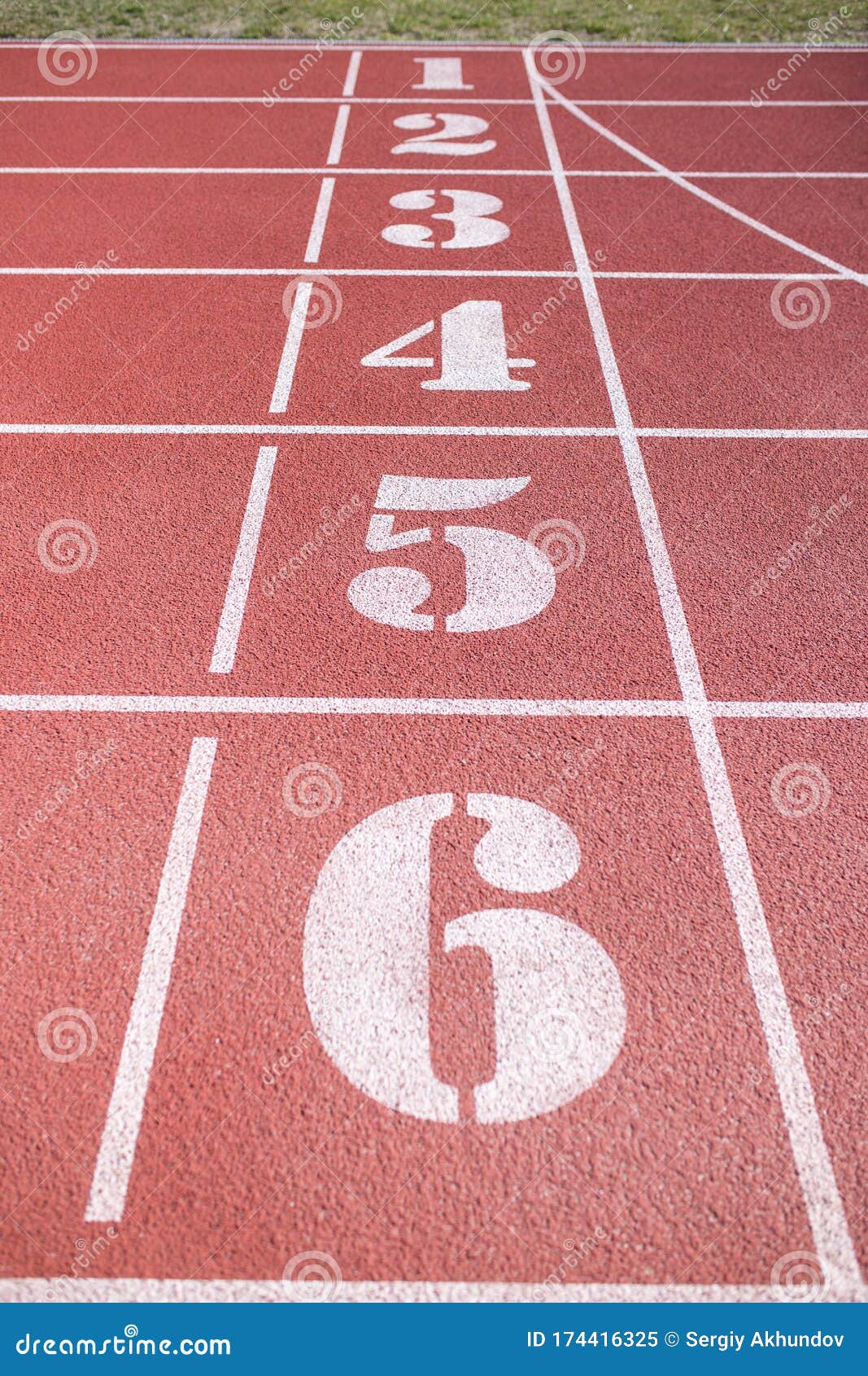 Numbered running track stock image. Image of compete - 174416325