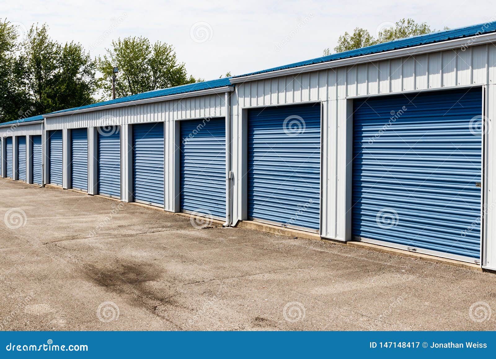 Numbered Self Storage and Mini Storage Garage Units Stock Image - Image ...