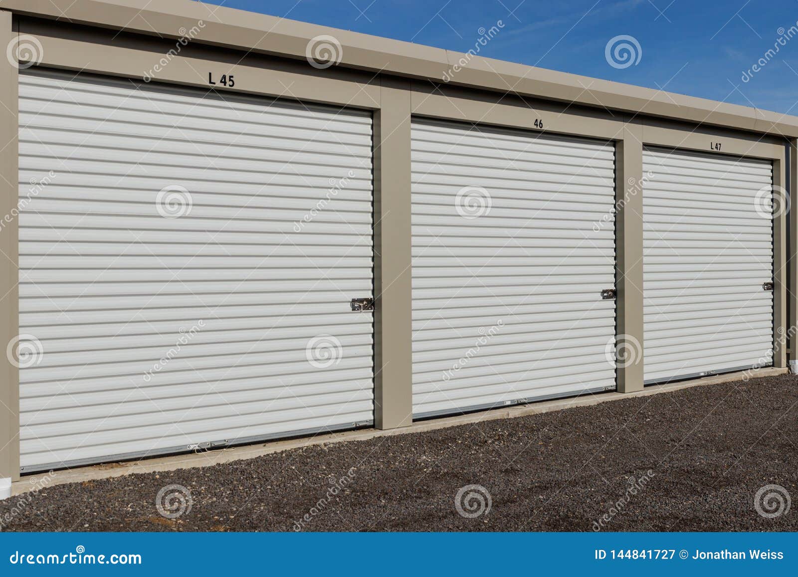 Numbered Self Storage and Mini Storage Garage Units II Stock Image ...