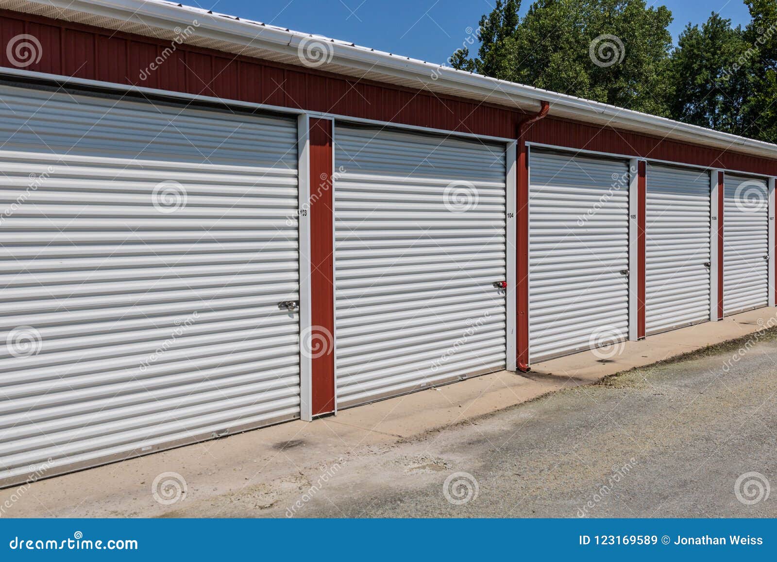 Numbered Self Storage and Mini Storage Garage Units Stock Image - Image ...