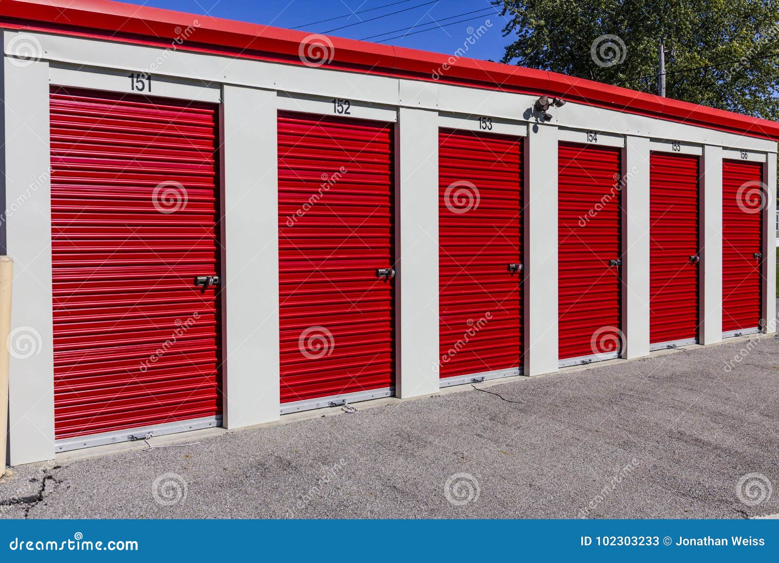 Numbered Self Storage and Mini Storage Garage Units I Stock Image ...