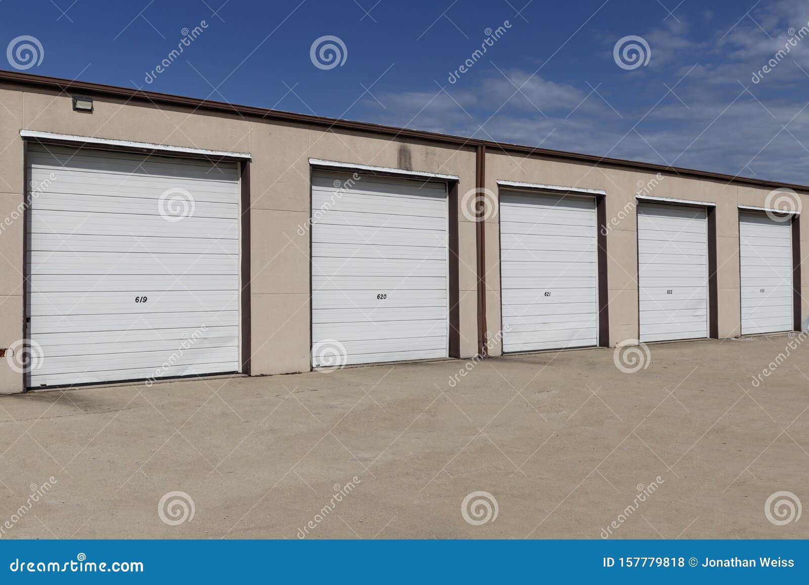 Numbered Self Storage and Mini Storage Garage Units Stock Photo - Image ...