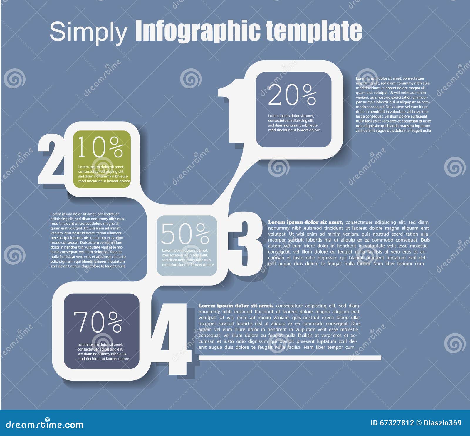 Simply Infographic Step By Step Template Vector Illustration ...