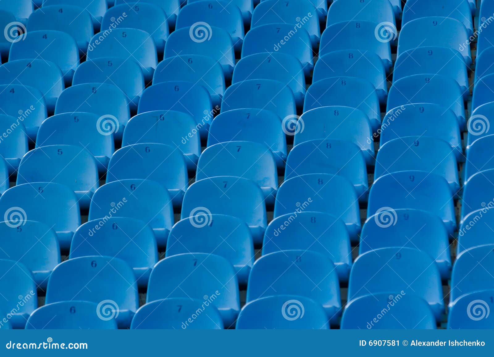 Numbered stadium seats stock image. Image of arena, blue - 6907581