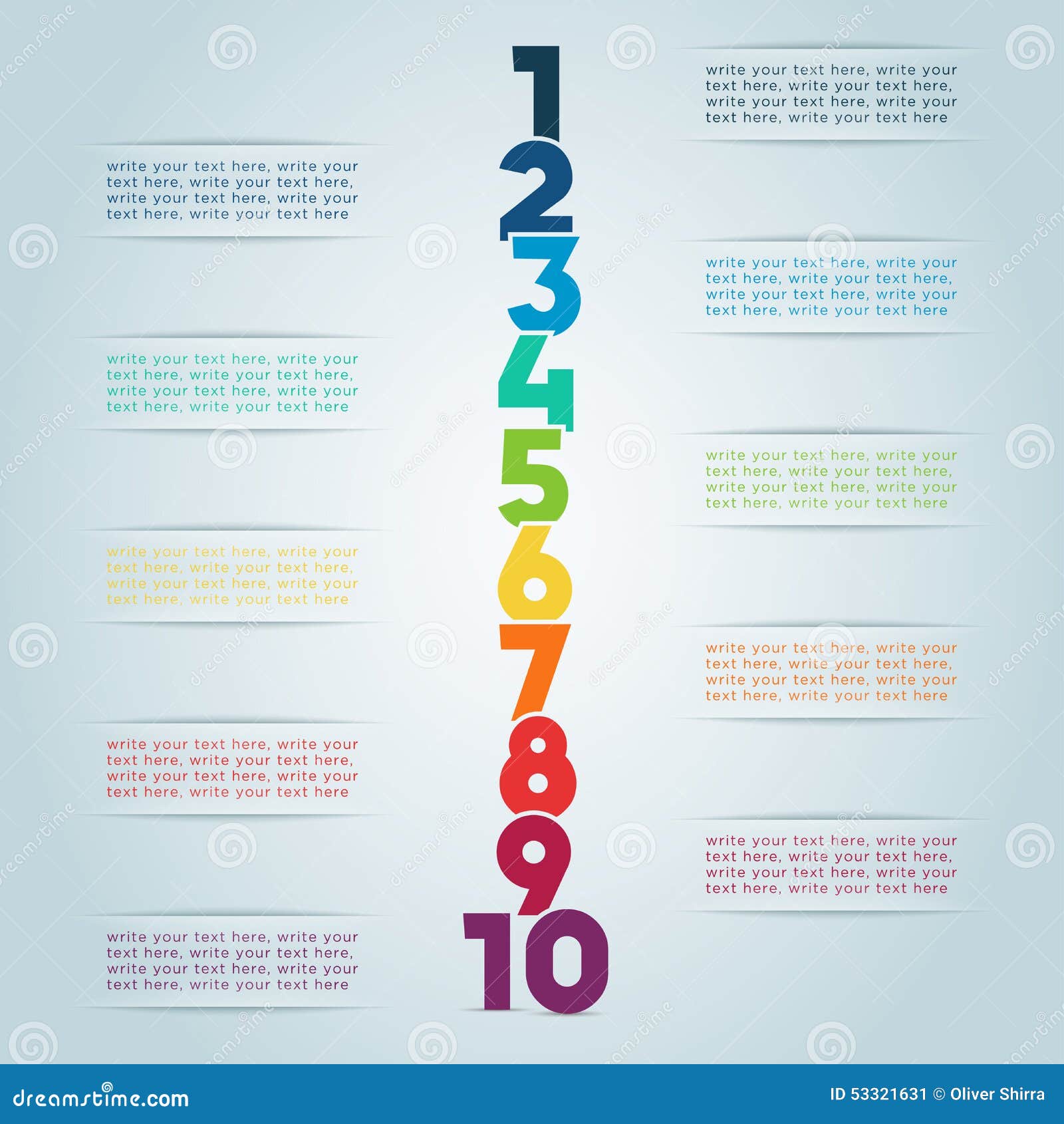 Numbered Steps 3 stock vector. Illustration of layout - 53321631