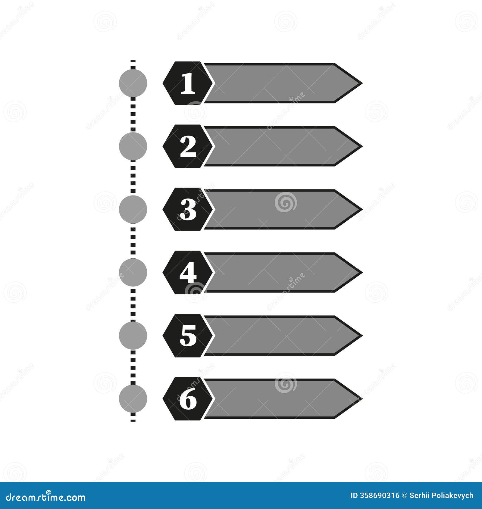 Numbered Timeline Graphic. Arrows with Numbers. Sequential Infographic ...