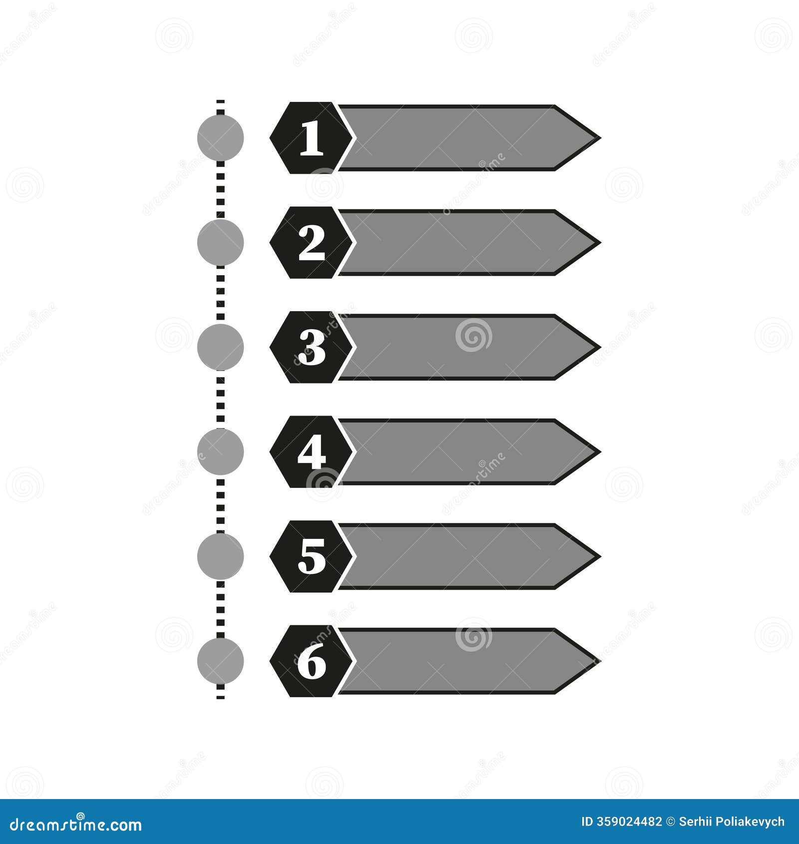 Numbered Timeline Graphic. Arrows with Numbers. Sequential Infographic ...