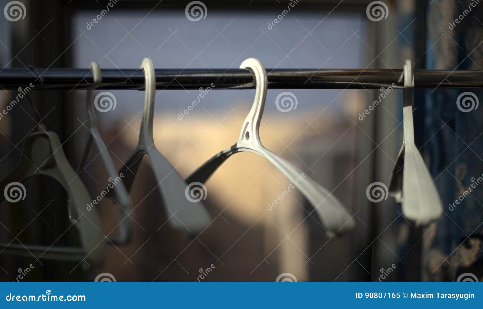 Numbered Wardrobe Coat Hangers. Stock Image - Image of color, numbered ...