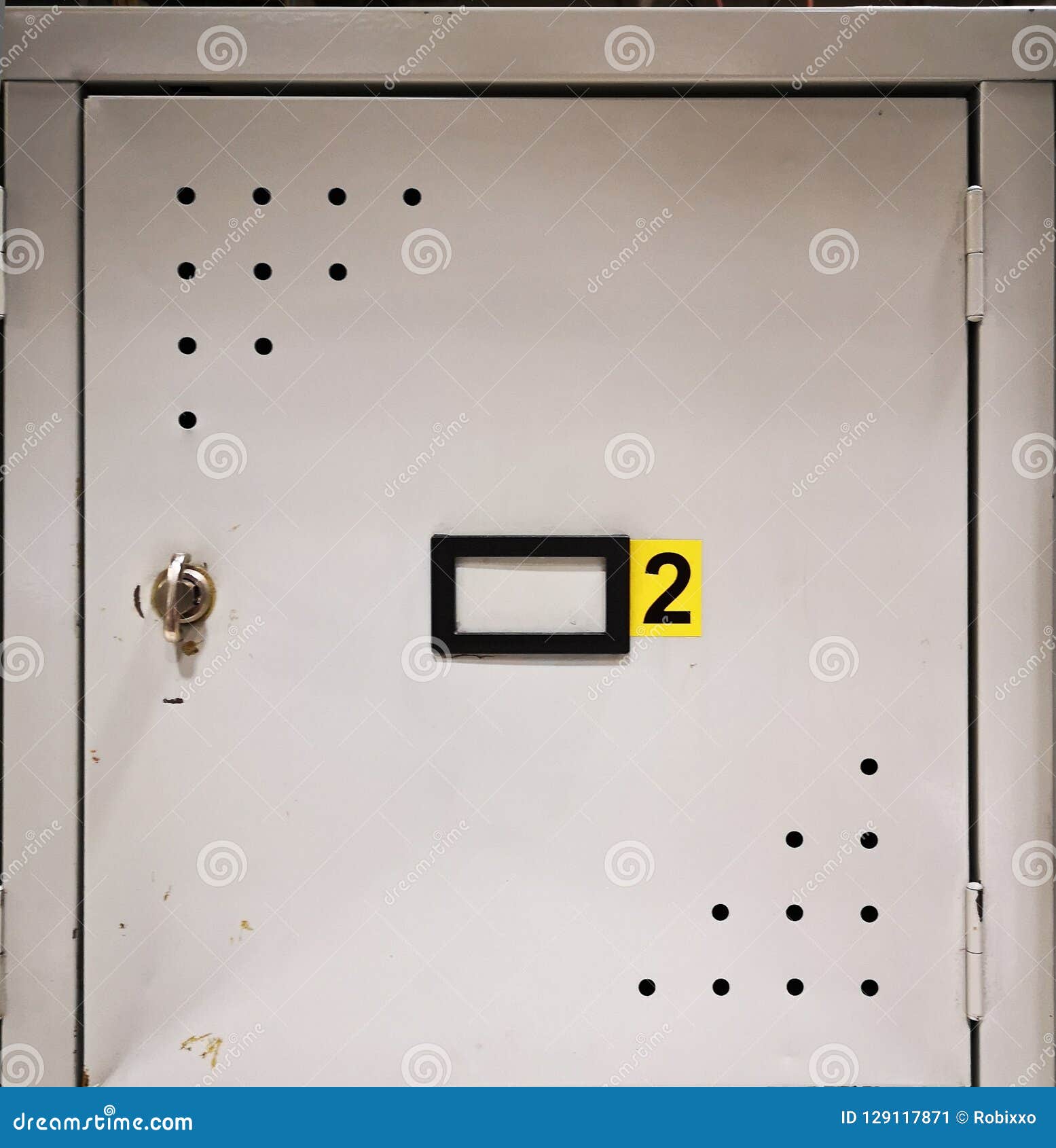 Numbered work cupboard stock image. Image of metal, health - 129117871