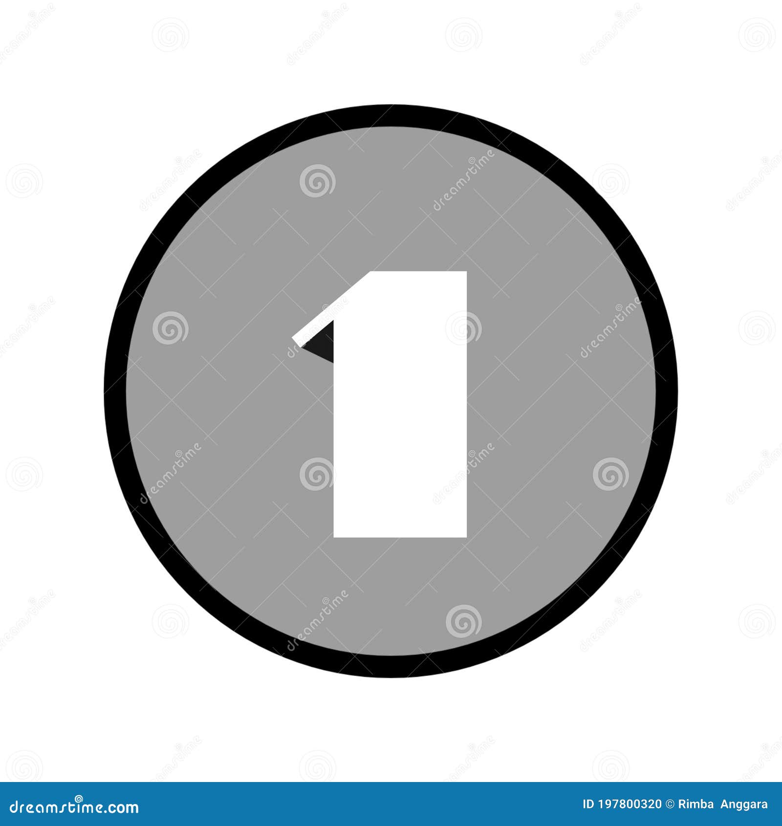 Numbering 123456890 Isolated on White Background Stock Illustration ...