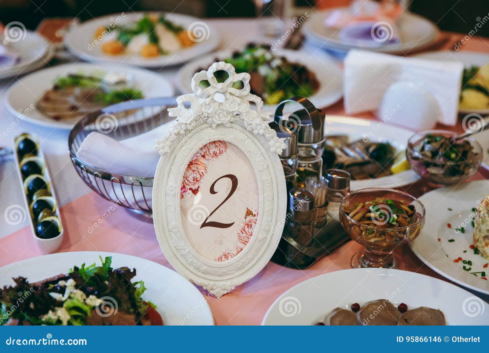 Numbering Tables at the Wedding Stock Photo - Image of detail ...