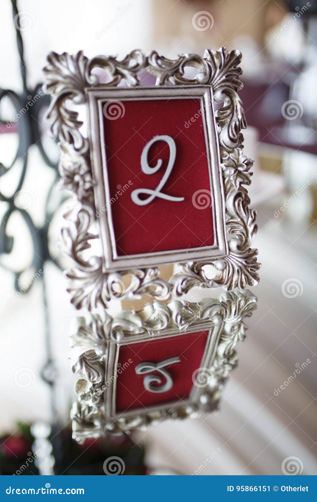 Numbering Tables at the Wedding Stock Image - Image of decor, fancy ...