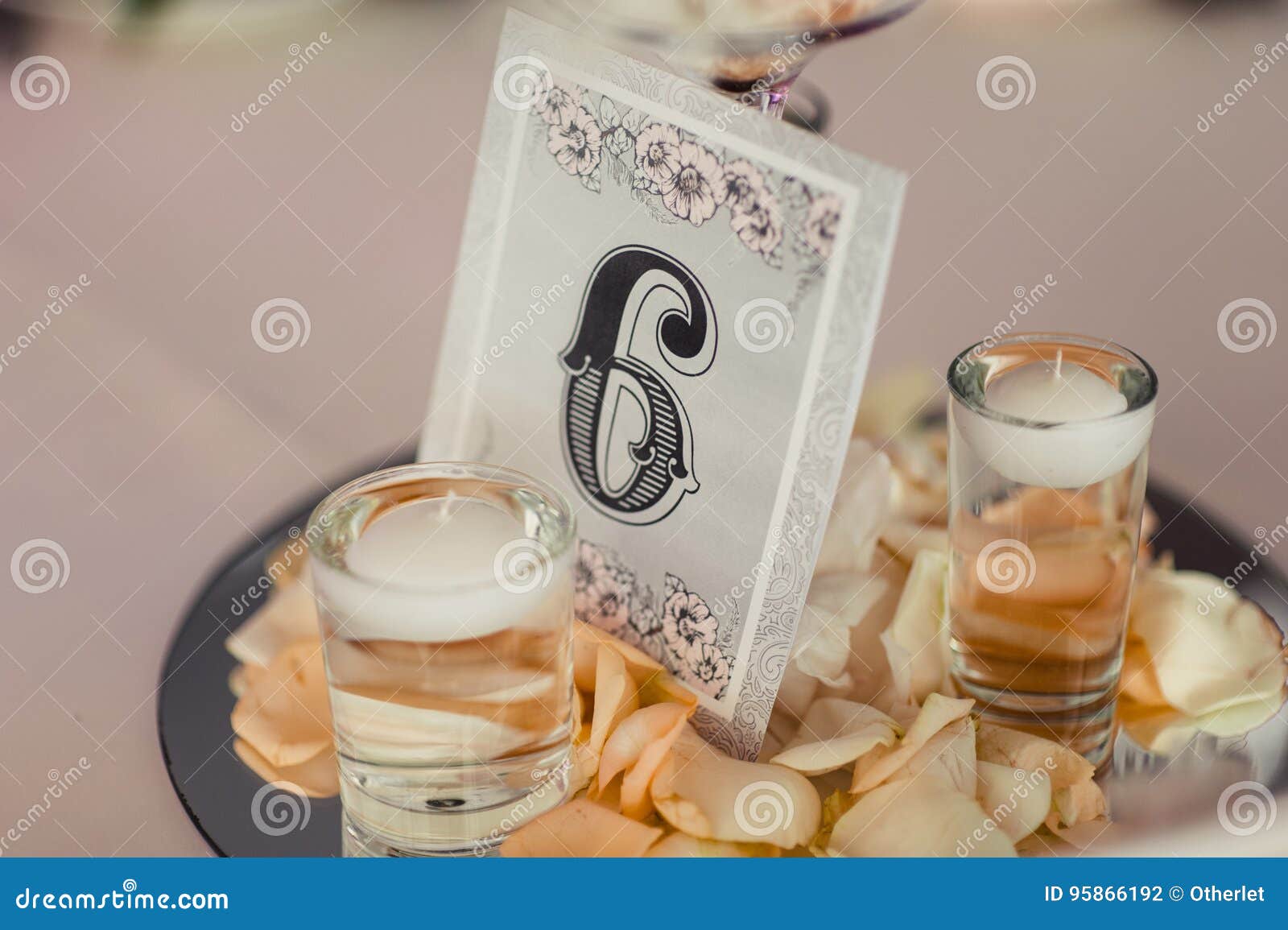 Numbering Tables at the Wedding Stock Photo - Image of celebration ...
