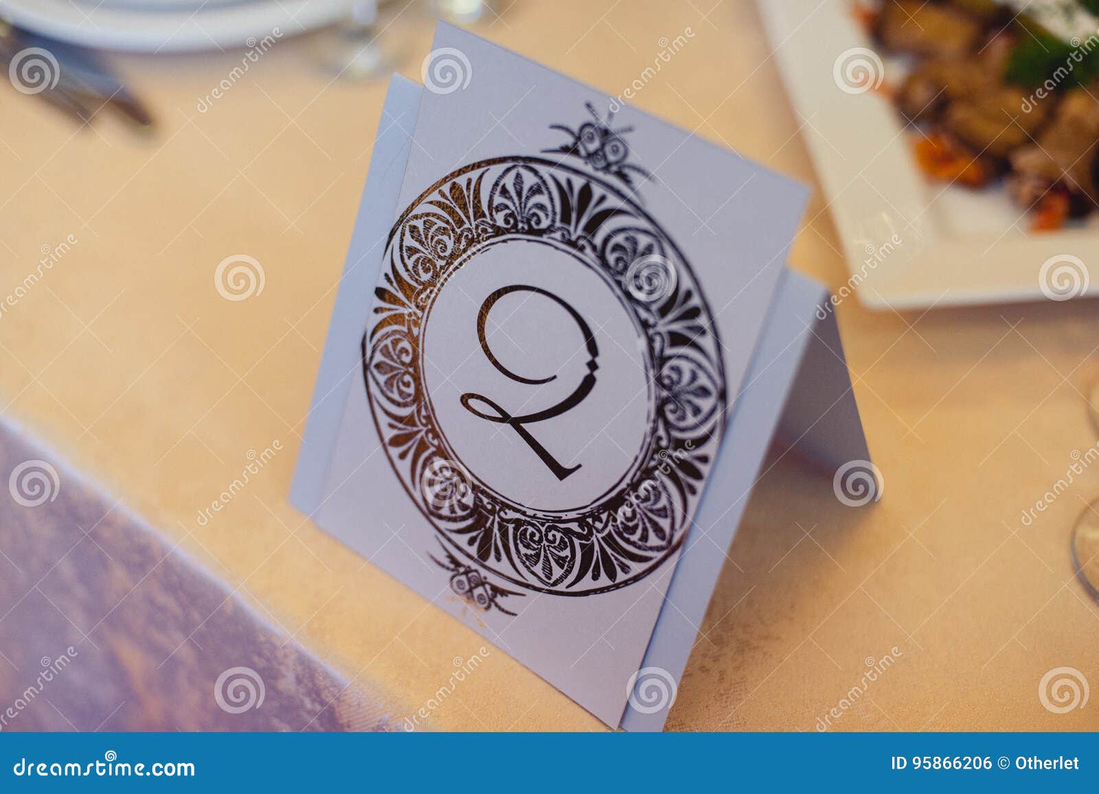 Numbering Tables at the Wedding Stock Photo - Image of arrangement ...