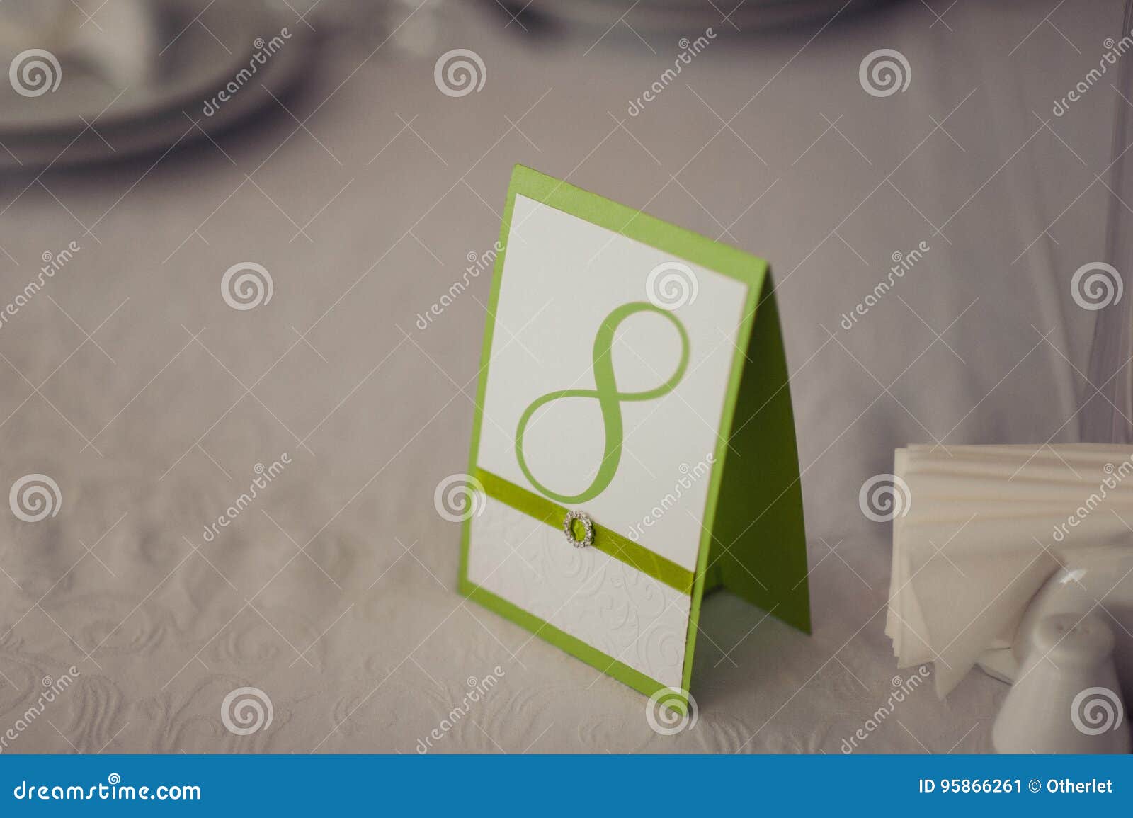 Numbering Tables at the Wedding Stock Image - Image of flower, green ...
