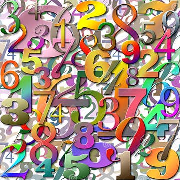 Numbers stock illustration. Illustration of colorful - 14438333