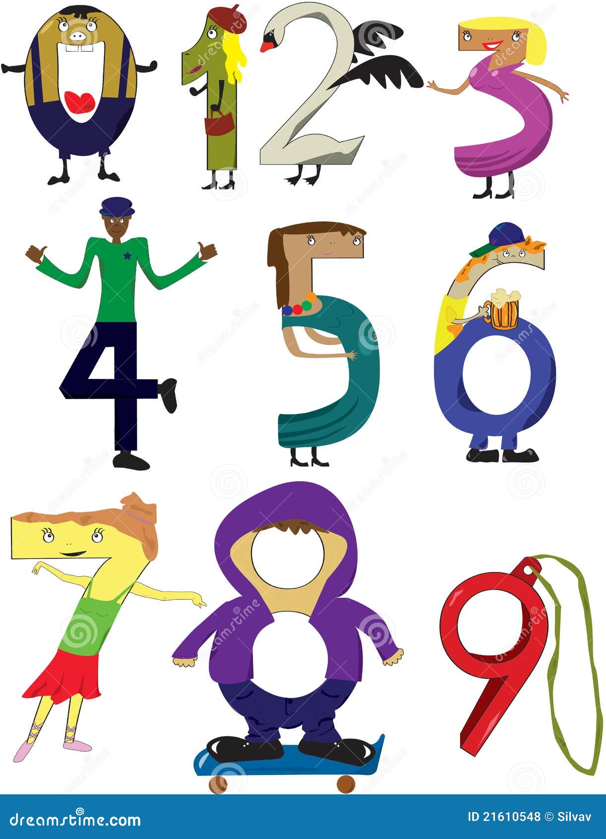 Numbers stock vector. Illustration of ballet, suds, coatee - 21610548