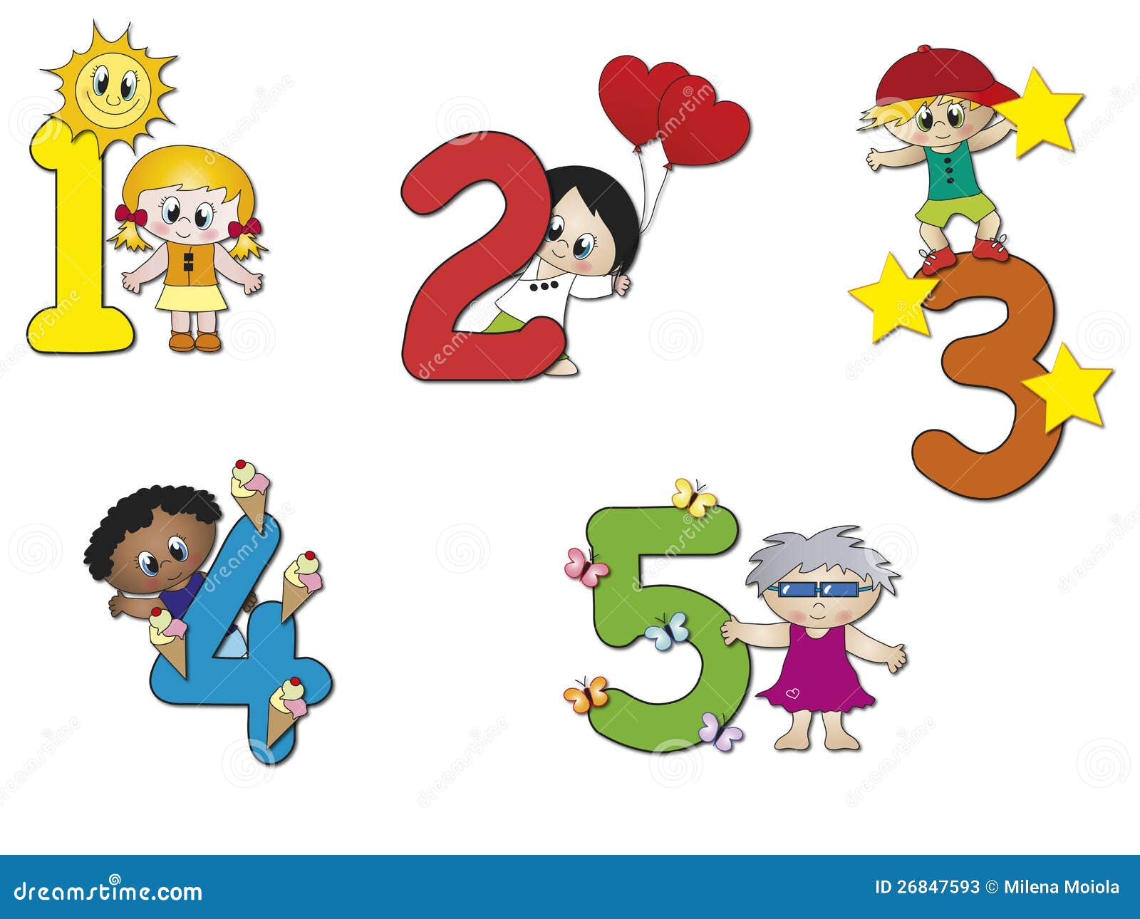 Numbers stock illustration. Illustration of happy, stars - 26847593