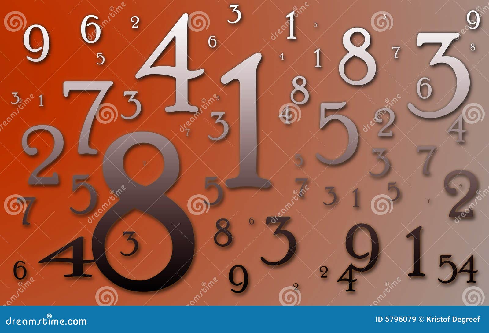 Numbers stock illustration. Illustration of science, collage - 5796079