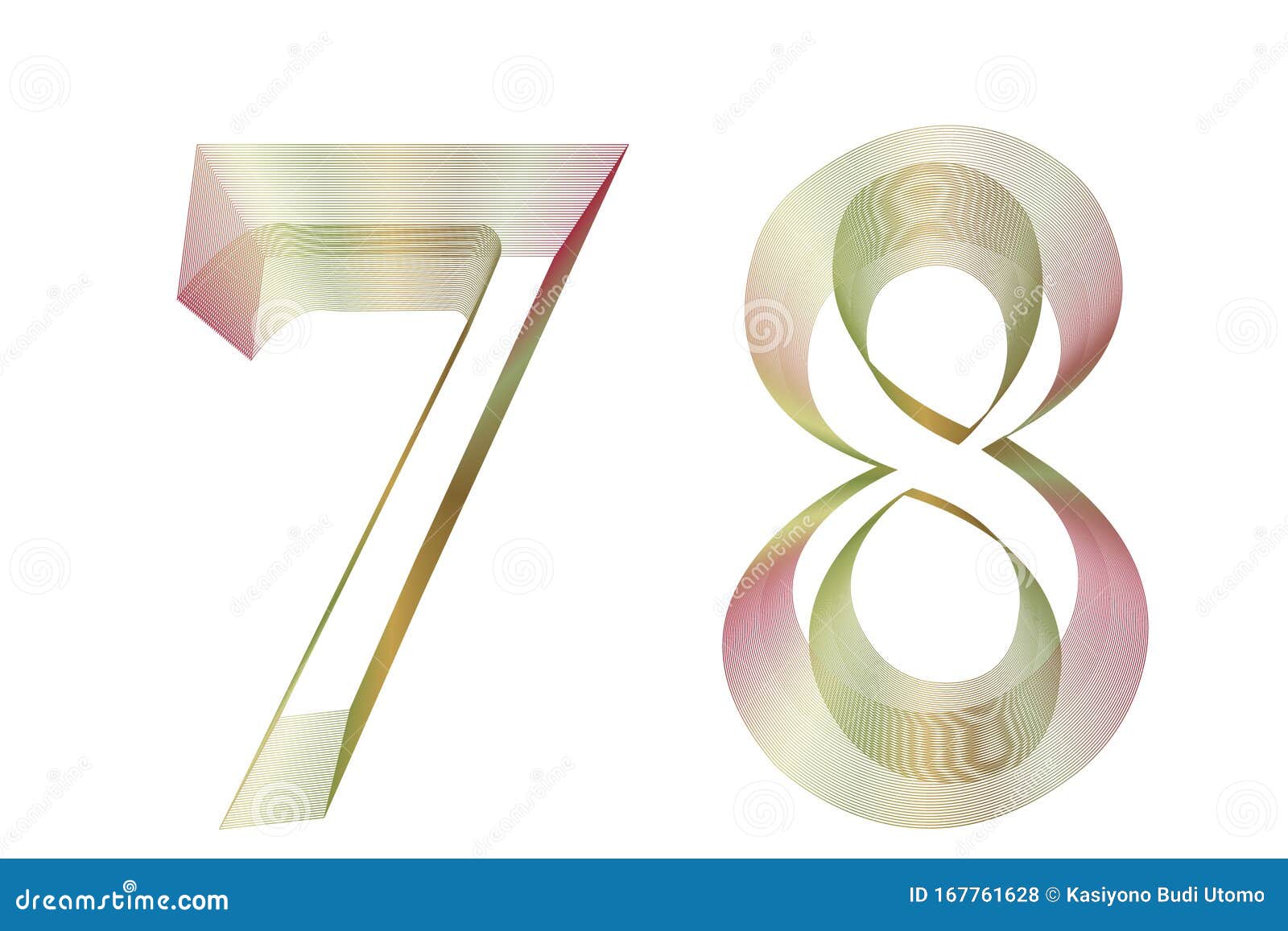 Numbers with Abstract Geometry Styles Stock Vector - Illustration of ...