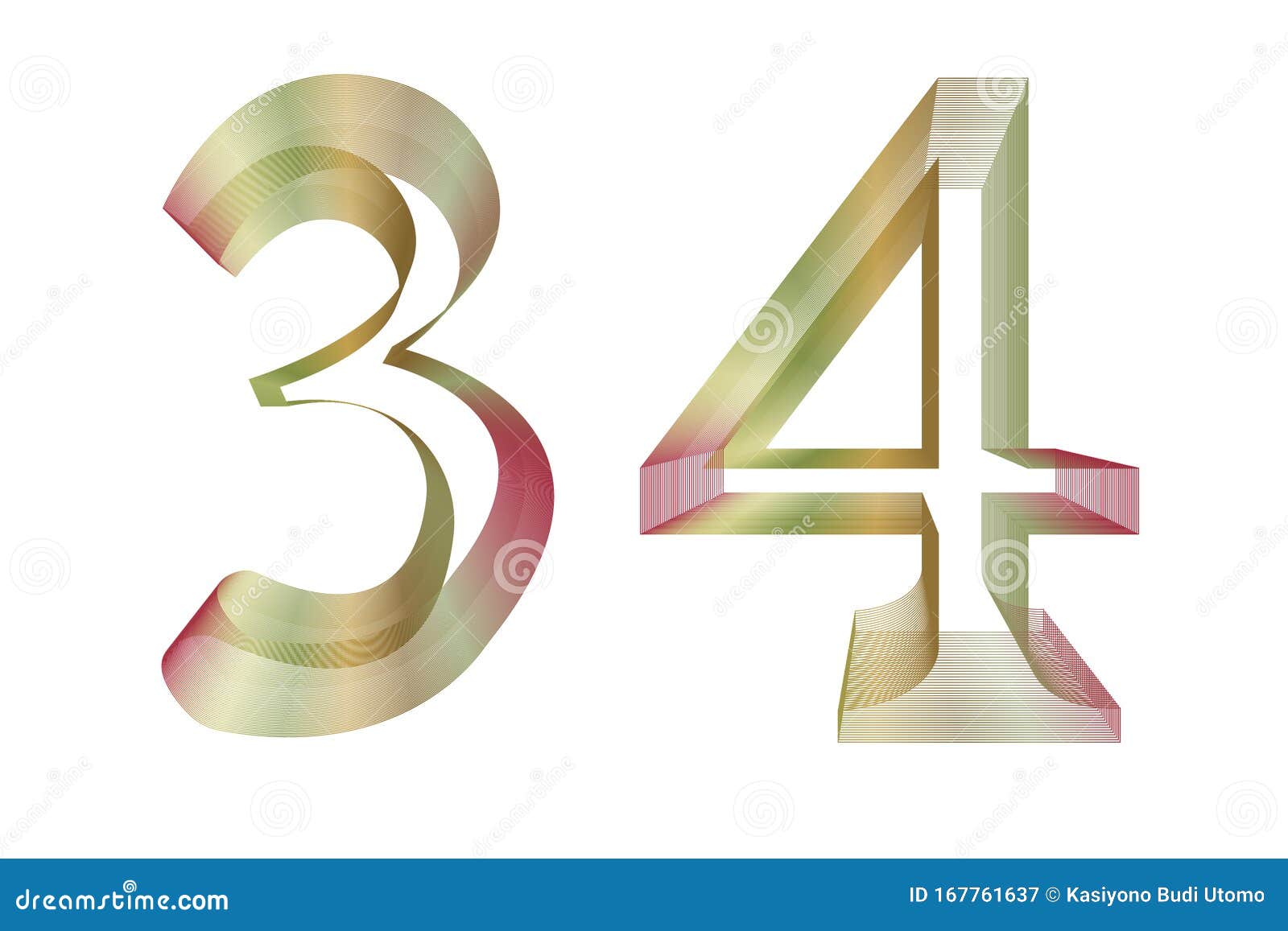Numbers with Abstract Geometry Styles Stock Vector - Illustration of ...