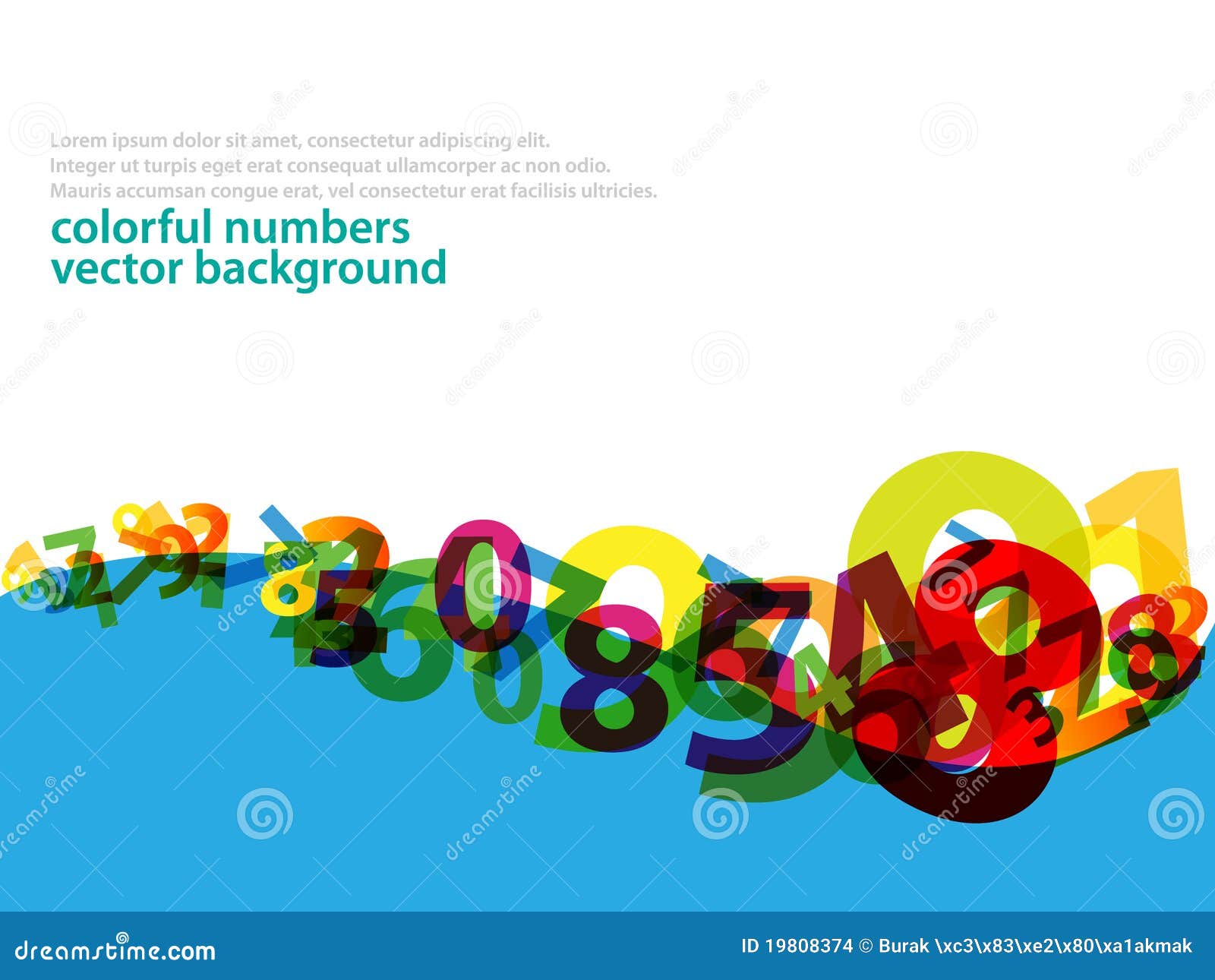 Numbers background stock vector. Illustration of background - 19808374