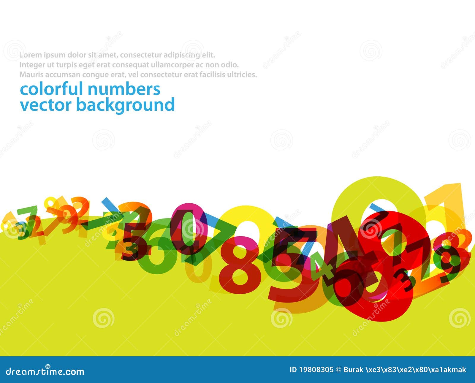 Numbers background_2 stock vector. Illustration of letter - 19808305