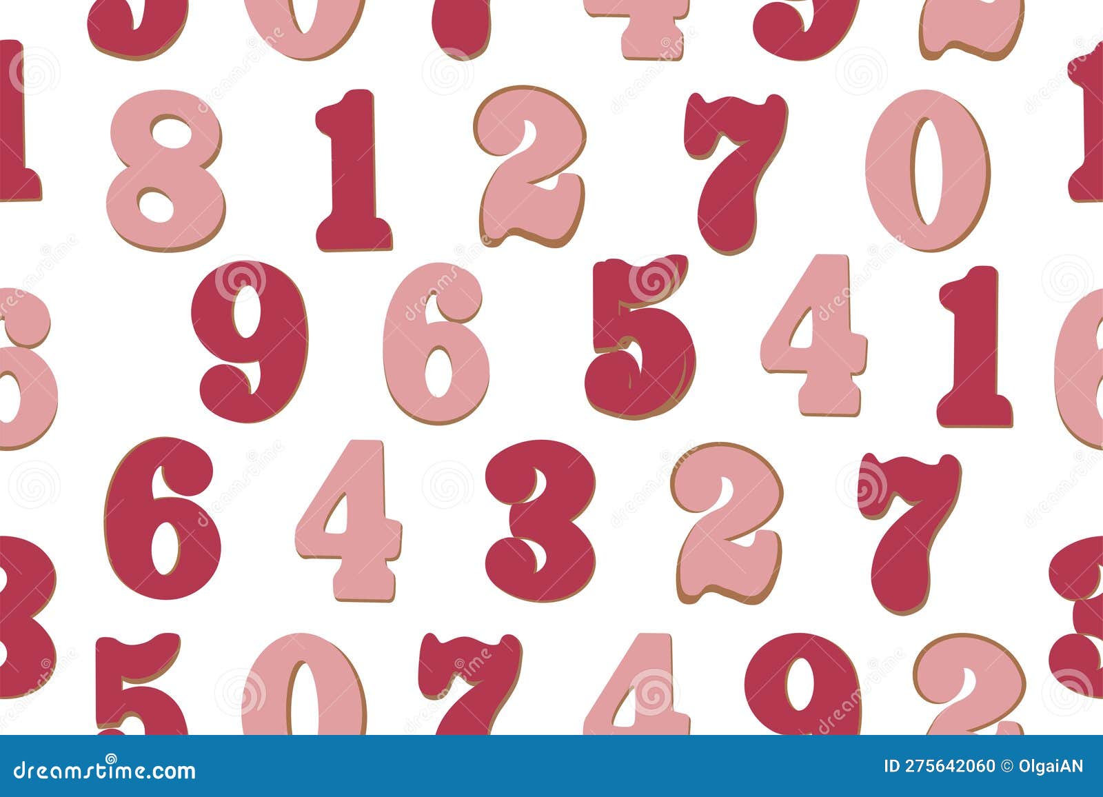 Numbers Background. Seamless Pattern. Abstract Background from Random ...