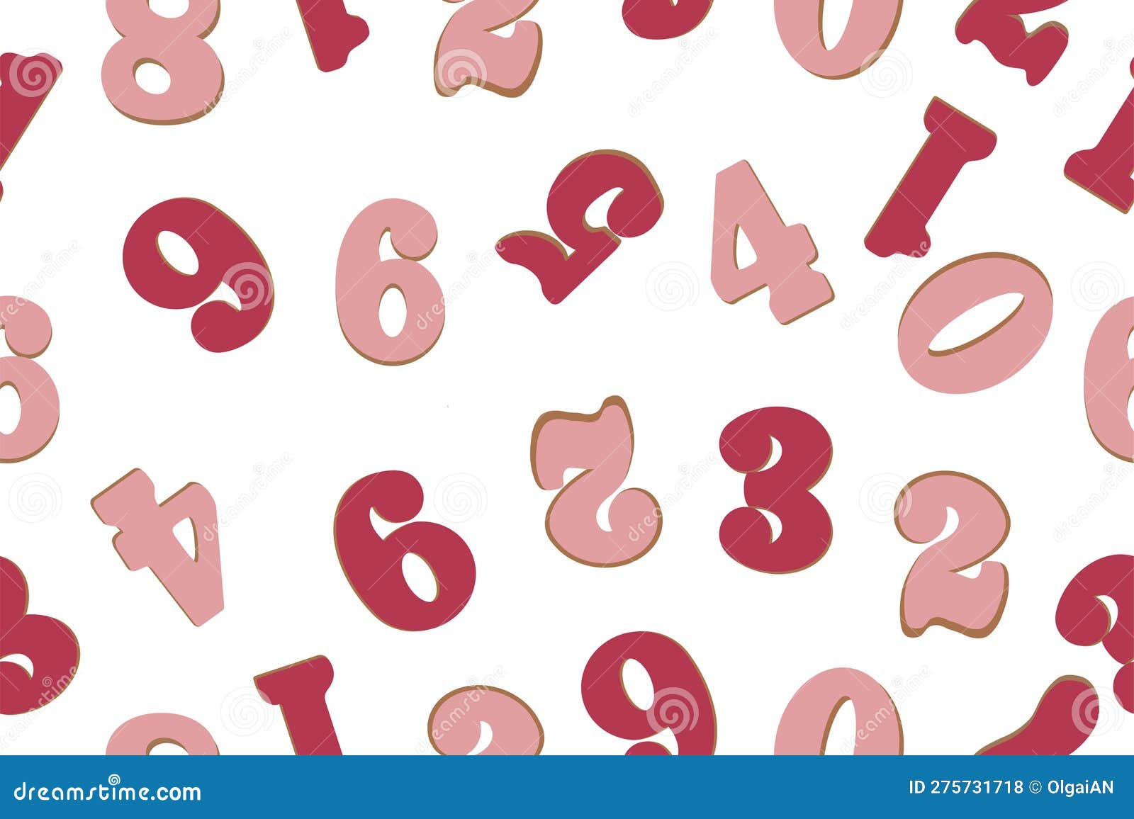 Numbers Background. Seamless Pattern. Abstract Background from Random ...