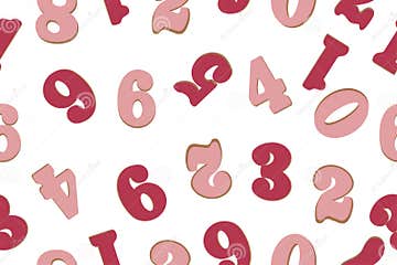 Numbers Background. Seamless Pattern. Abstract Background from Random ...
