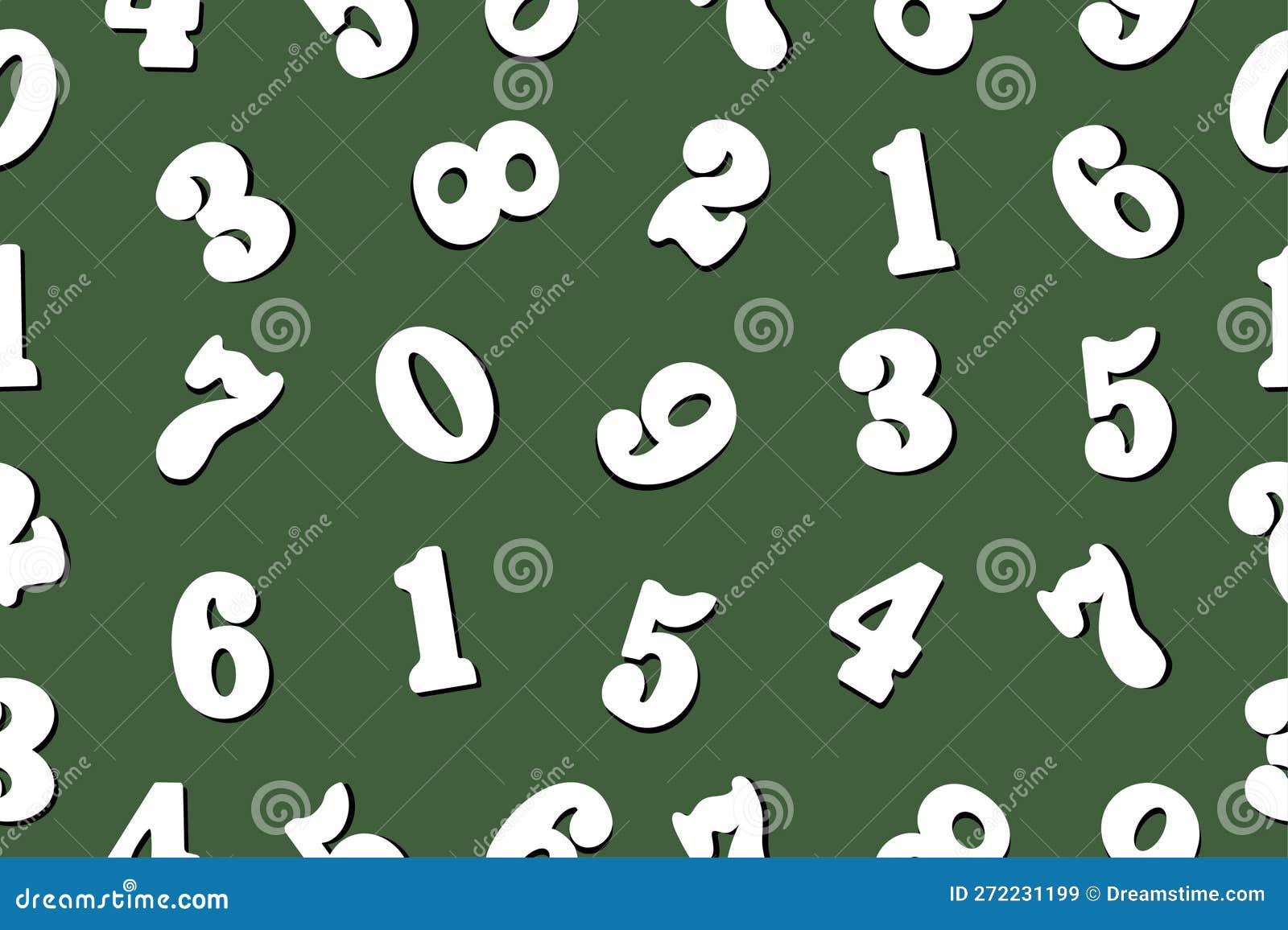 Numbers Background. Seamless Pattern with Numbers for School Design ...