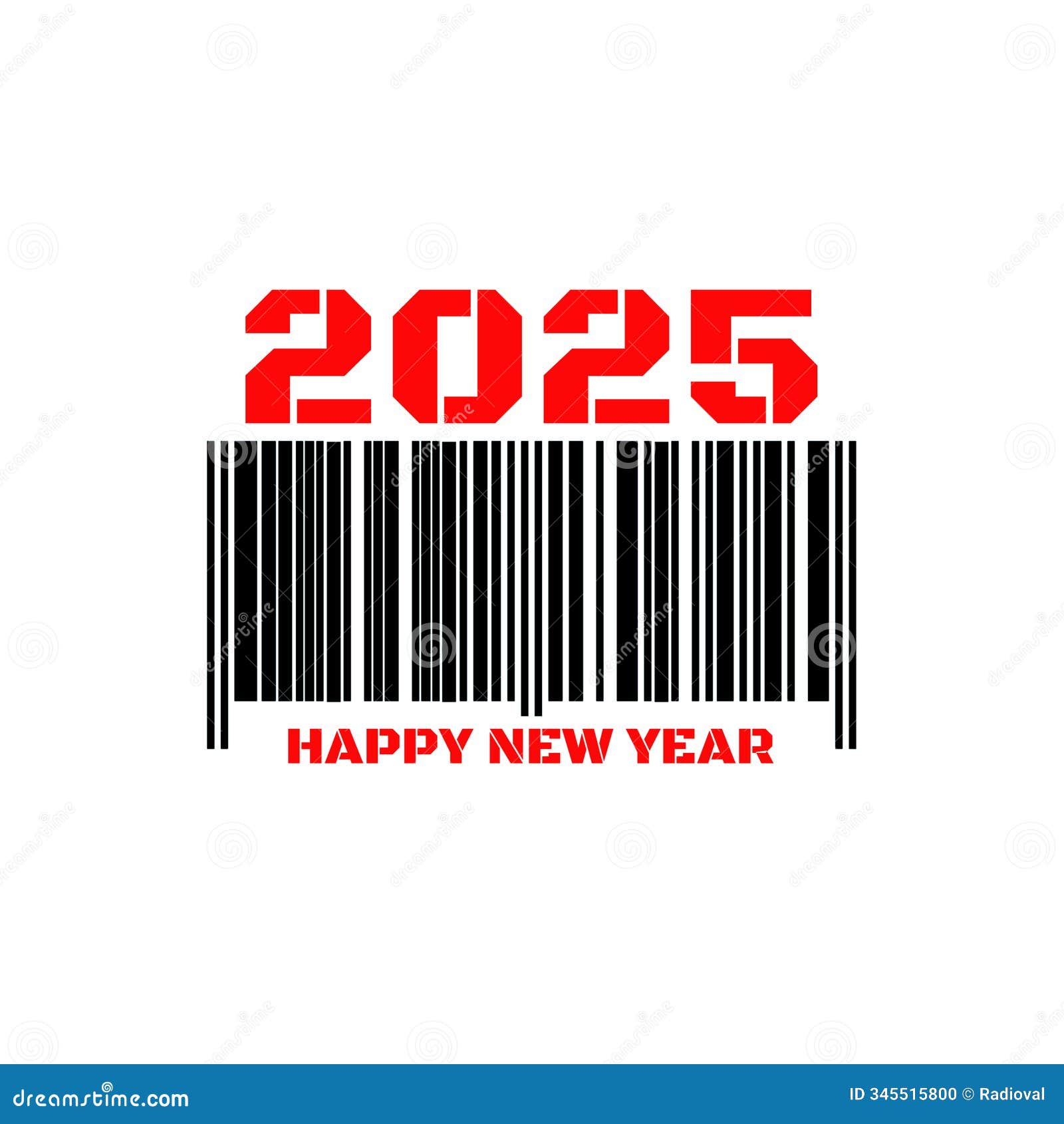 2025. Numbers And Barcode, Isolated On White Background. Concept For ...