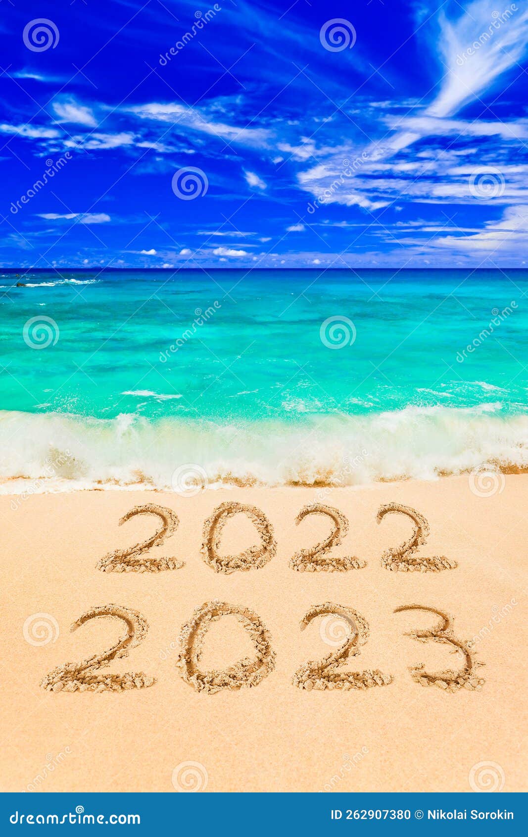 Numbers 2023 On Beach Stock Photography | CartoonDealer.com #263569850