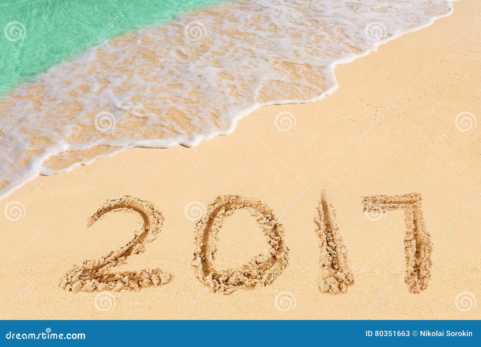 Numbers 2017 on beach stock image. Image of holiday, color - 80351663