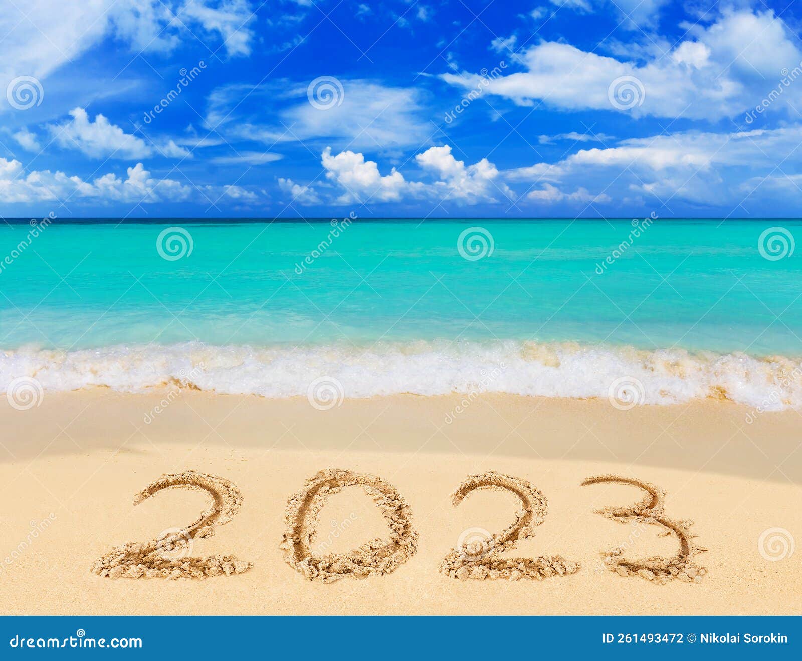 Numbers 2023 Are Made From Coffee Beans On Fabric With Burlap Texture ...