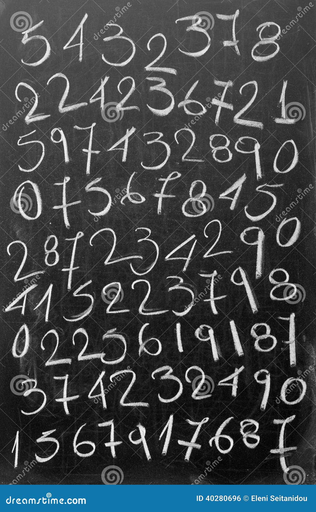 Numbers on blackboard stock photo. Image of math, classes - 40280696