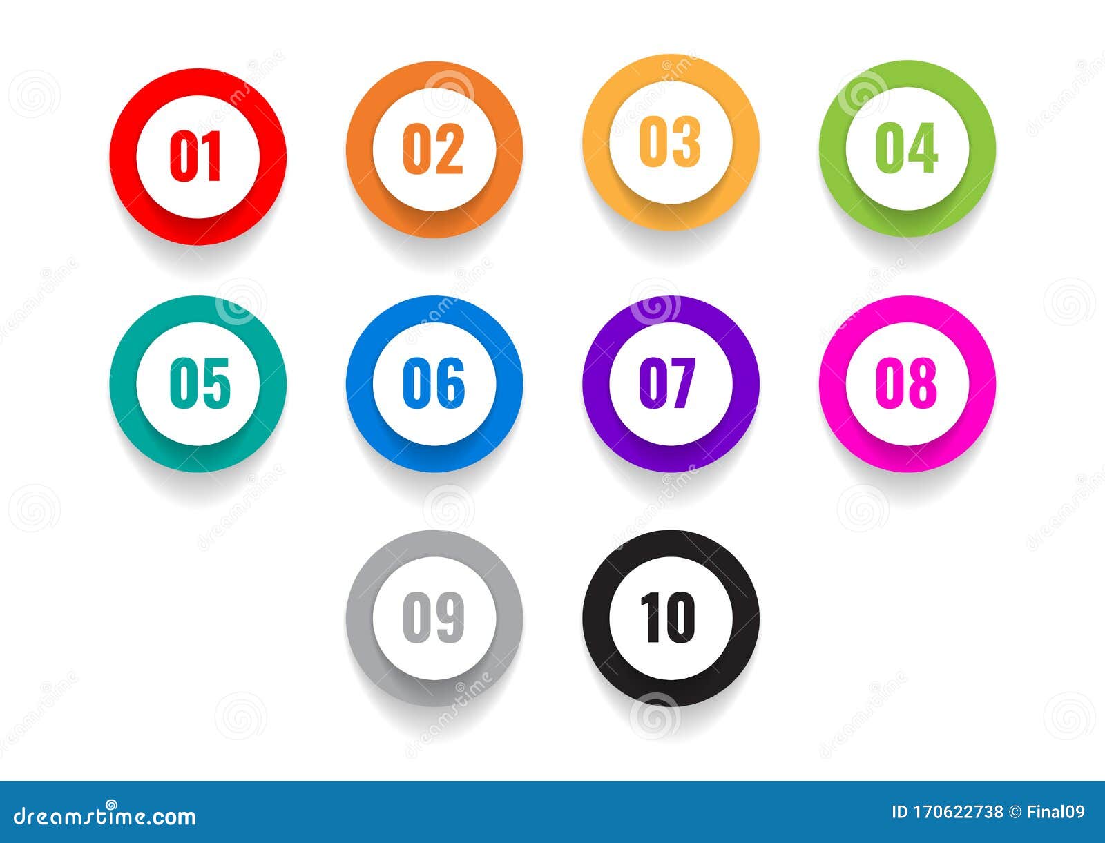 Numbers Bullet Point. Vector Infographic Elements Stock Photography ...