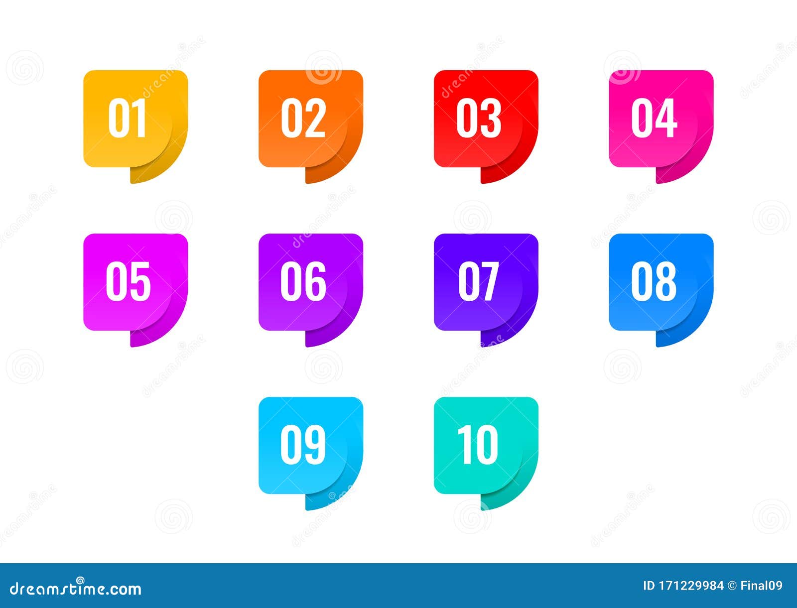 Numbers Bullet Point. Vector Infographic Elements Stock Photography ...