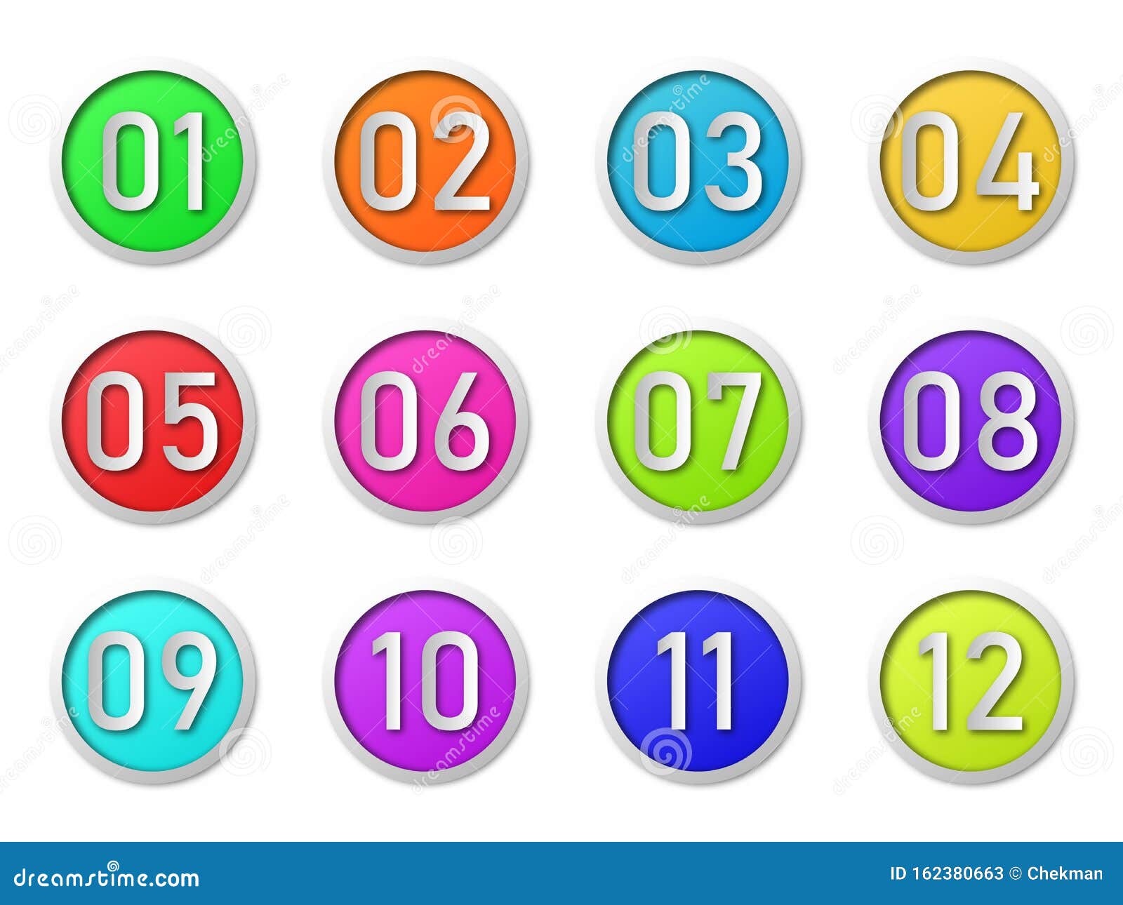 Infographic Numbers 1 To 10 In Overlapping Circles Vector Illustration ...