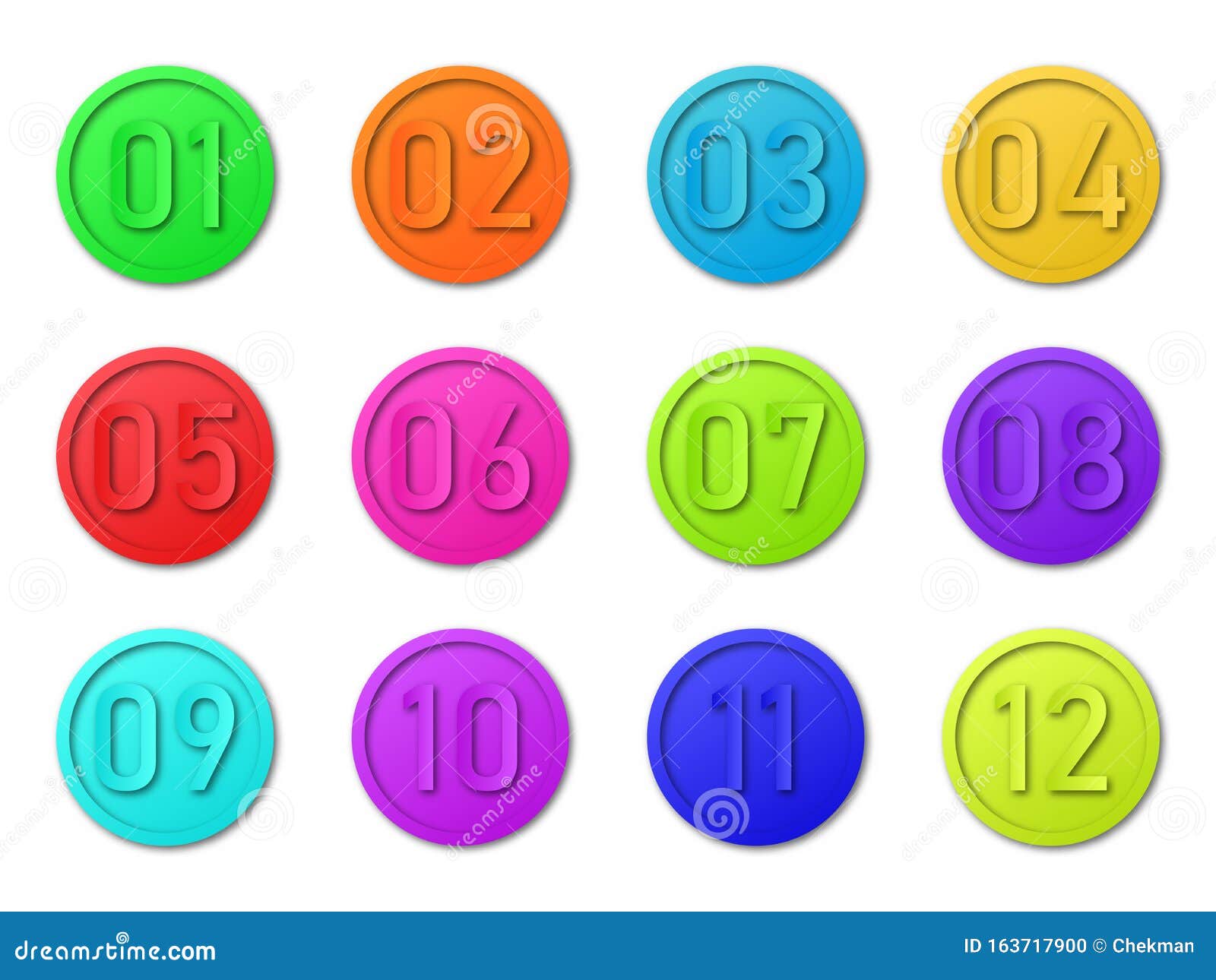 Infographic Numbers 1 To 10 In Overlapping Circles Vector Illustration ...