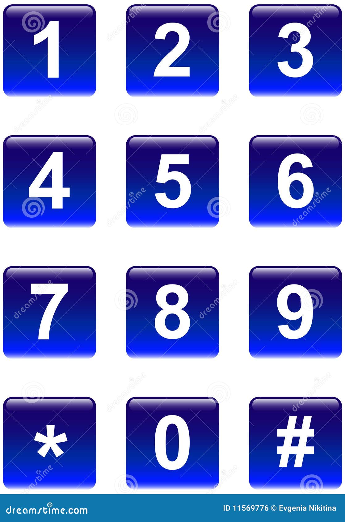 Numbers buttons stock vector. Illustration of clip, calculate - 11569776