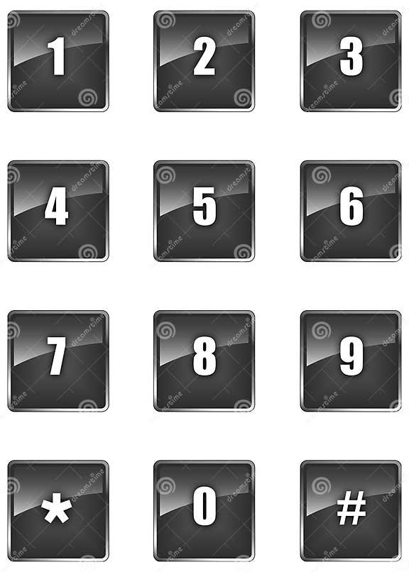 Numbers buttons stock vector. Illustration of gloss, chat - 11804366